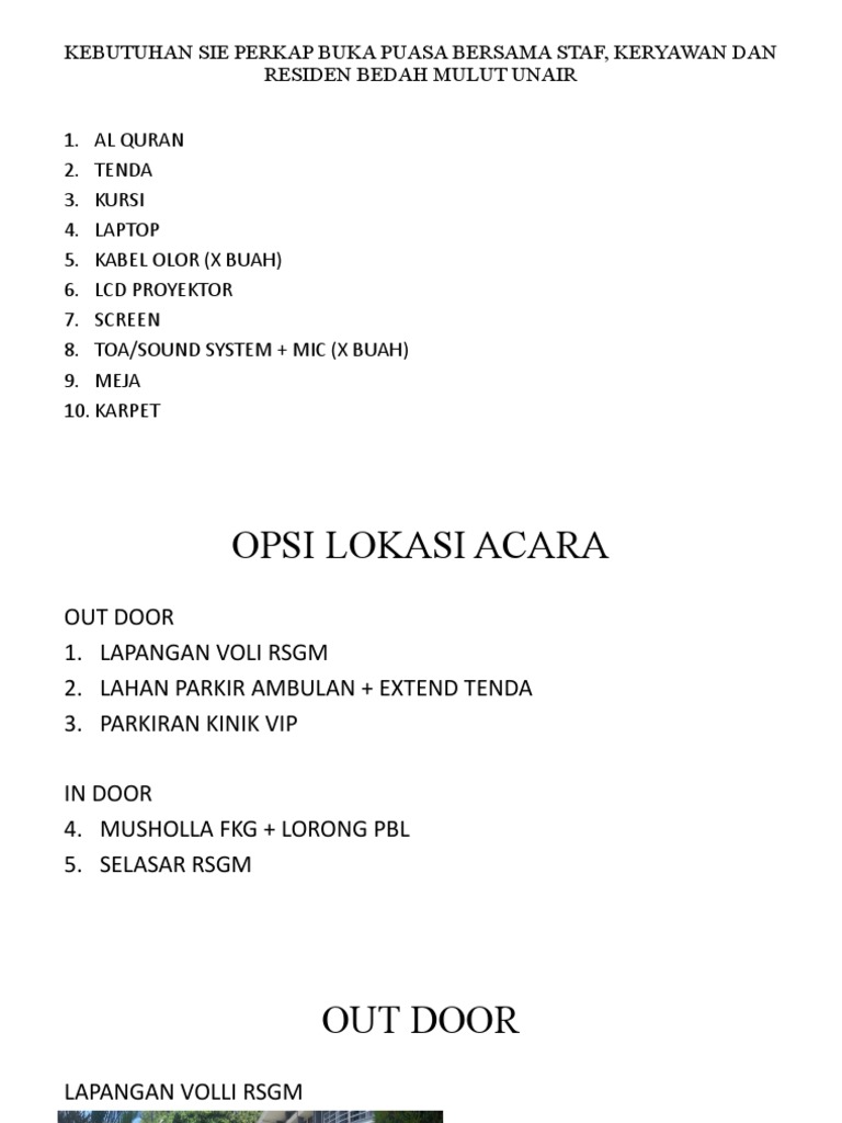 Perkap Bukber | PDF | Griya & Taman | Teknologi & Rekayasa