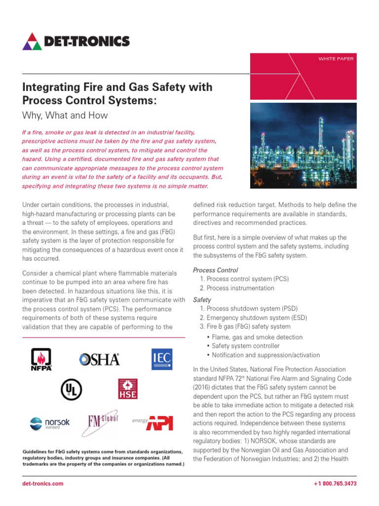 Integrating Fire and Gas Safety With Process Control Systems | PDF ...