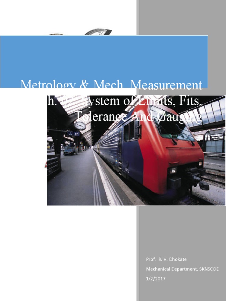 Metrology & Mech. Measurement Ch. 02 System of Limits, Fits, Tolerance and Gauging | Download ...