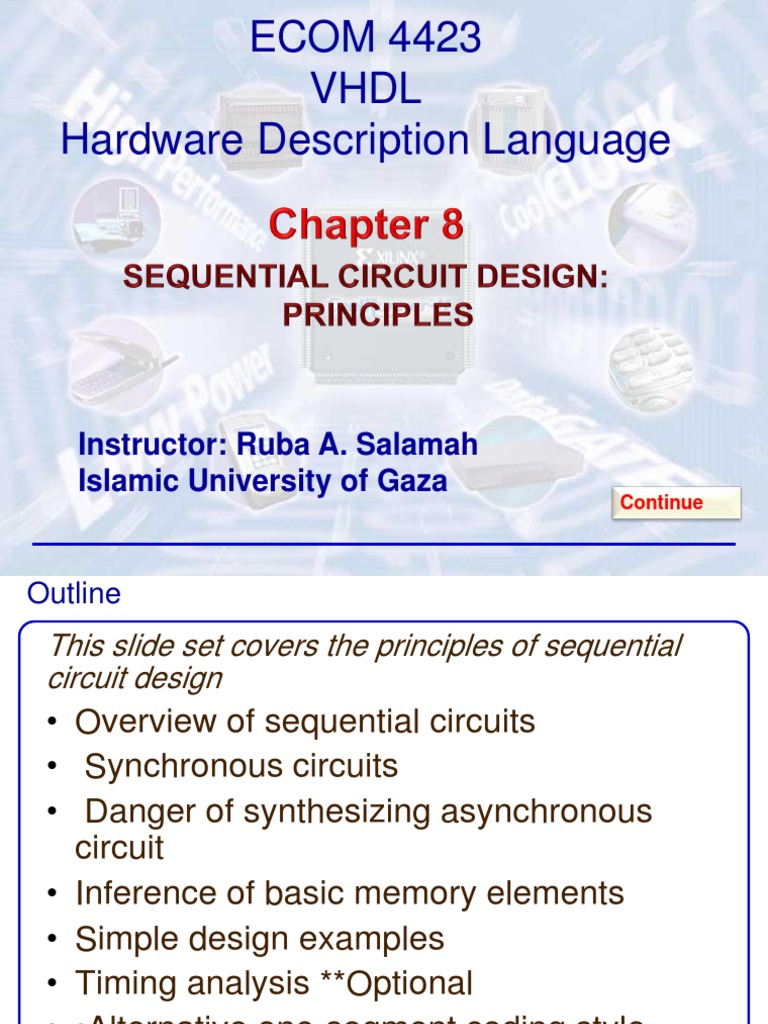 Chapter8 - VHDL - Sequential Circuits | PDF | Vhdl | Hardware Description Language