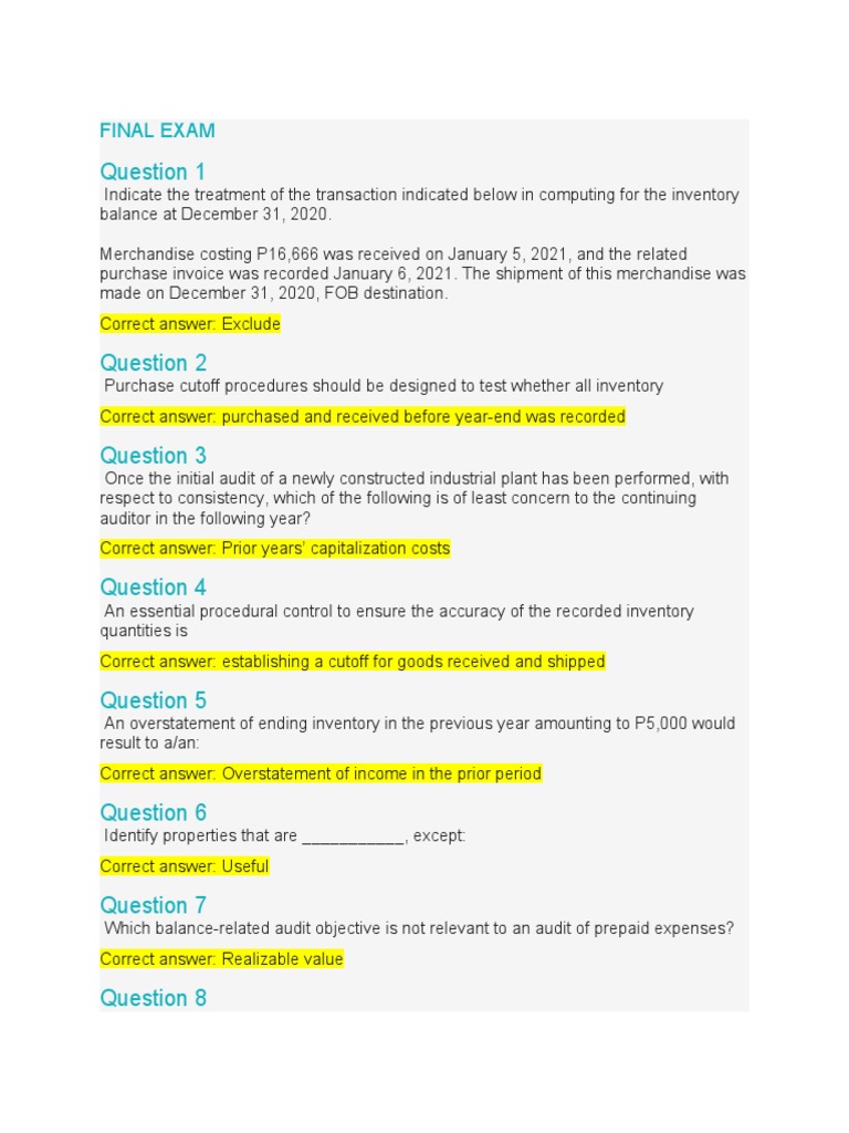 Pre 2 Compilation | PDF | Internal Control | Audit
