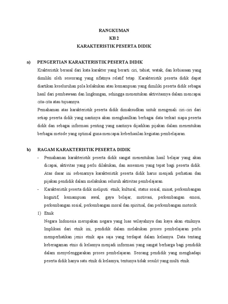 Rangkuman Modul 1 KB 2 | PDF