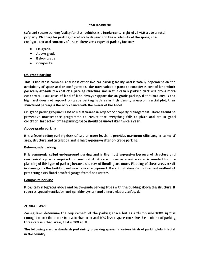 Car Parking | PDF | Parking | Parking Lot