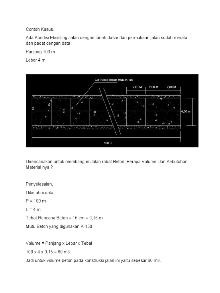 Contoh Kasus RAB Beton | PDF