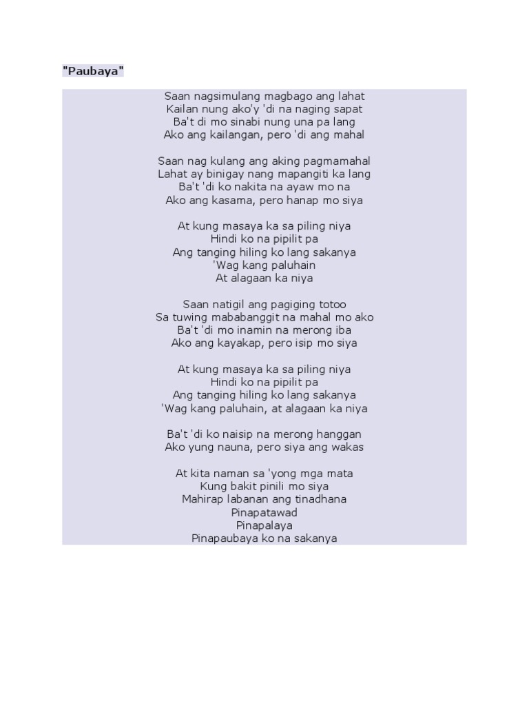 Paubaya | PDF