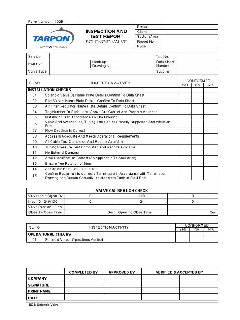 Form No. 102B - Solenoid Valve | PDF | Valve | Electrical Engineering