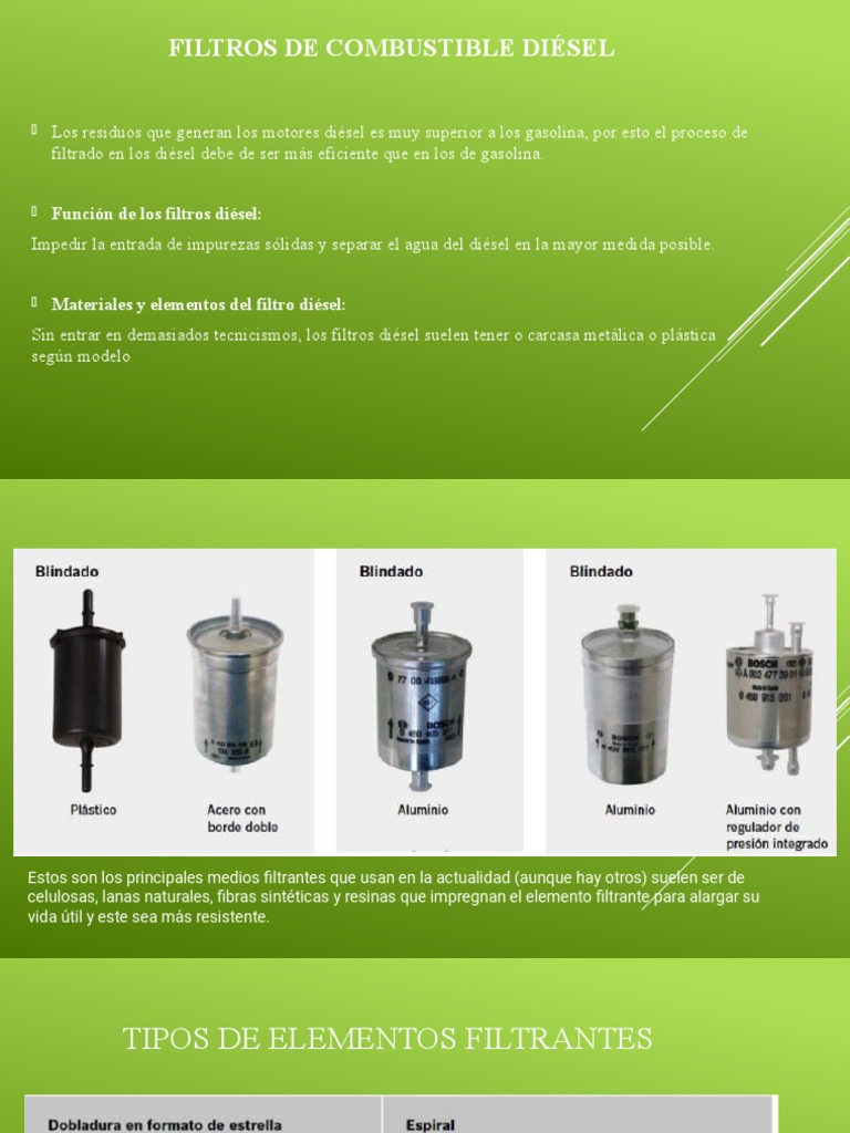 Filtros de Combustible Diésel | PDF | Motor diesel | Filtración