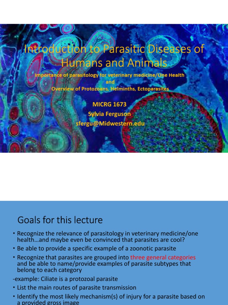 Session 1 Introduction To Parasitology | PDF | Parasitism | Protozoa