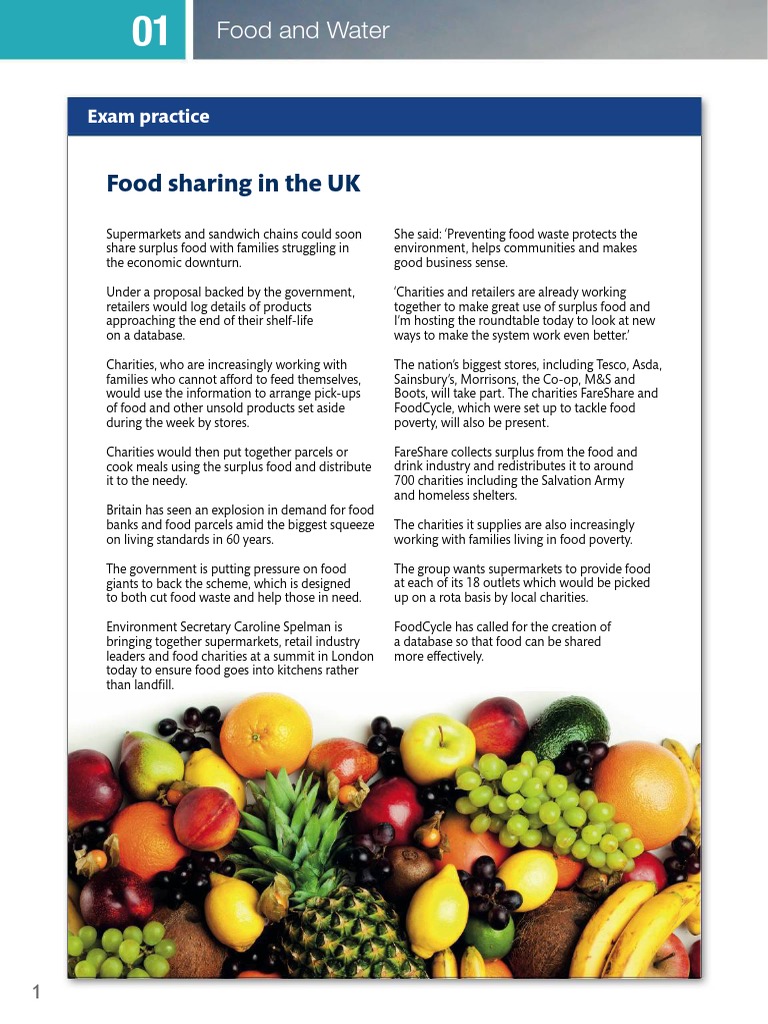 Food & Water Chapter 1 | PDF | Foods | Food And Drink