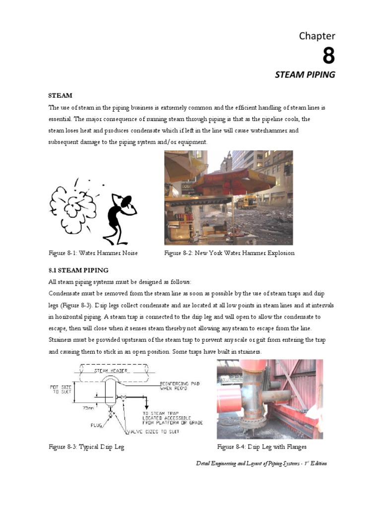 Chapter 8 Steam Piping | PDF | Steam | Valve