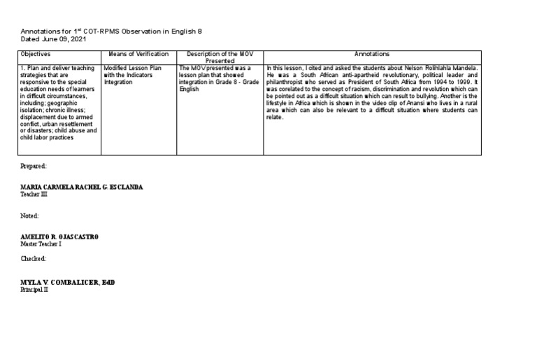 Annotation COT | PDF