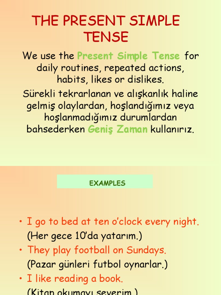 Present Simple Tense | PDF | Syntax | Linguistic Typology