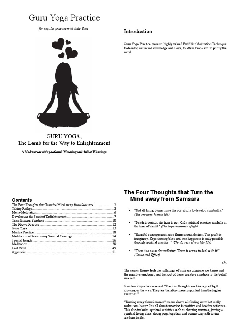 Guru Yoga Practice | PDF | Mantra | Gautama Buddha
