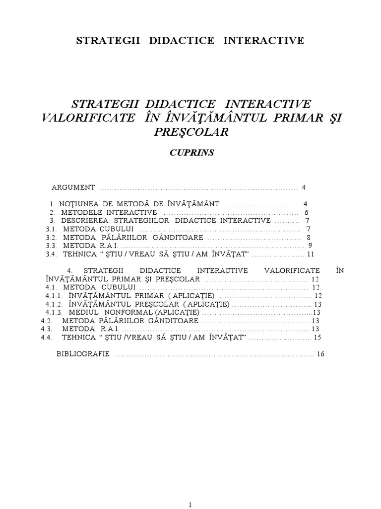 Metode Interactive de Predare | PDF