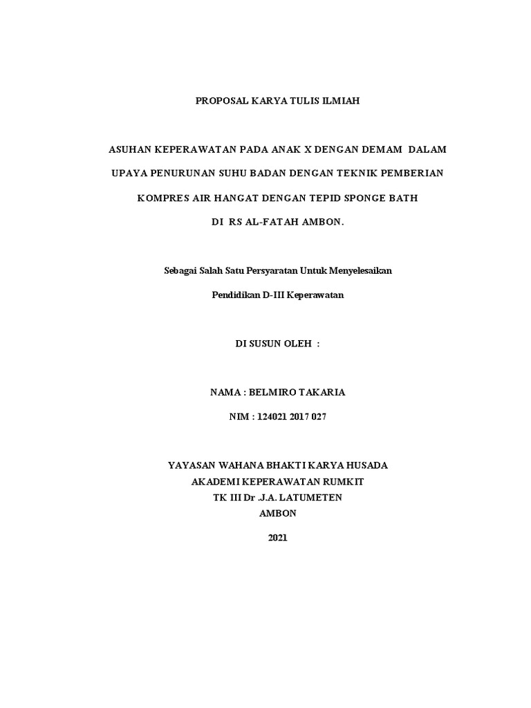 Belmiro Takaria (Proposal Bab 1,2 Dan 3) (Repaired) | PDF