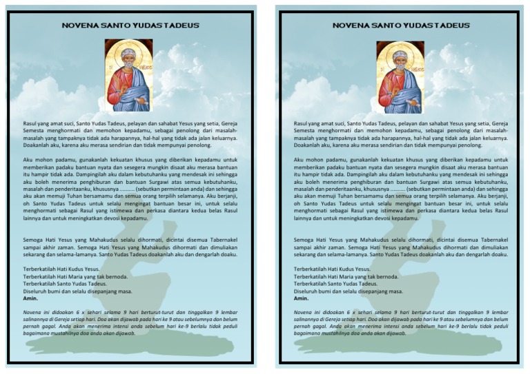 Novena Santo Yudas Tadeus Coloured | PDF