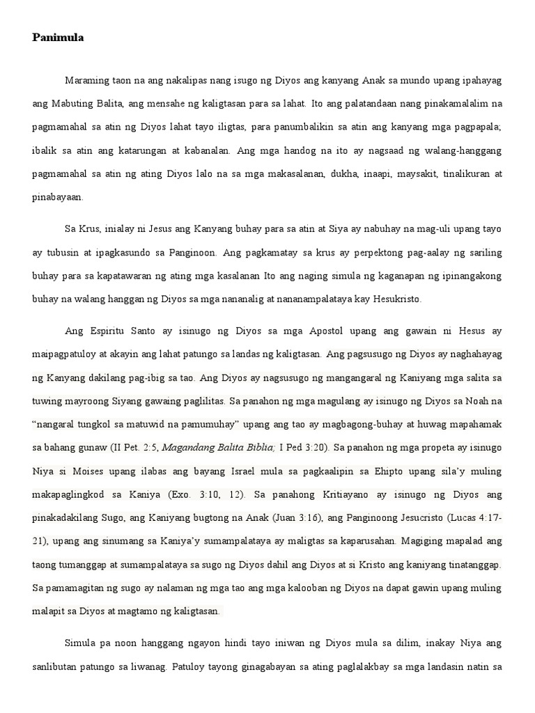 Panimula Final | PDF