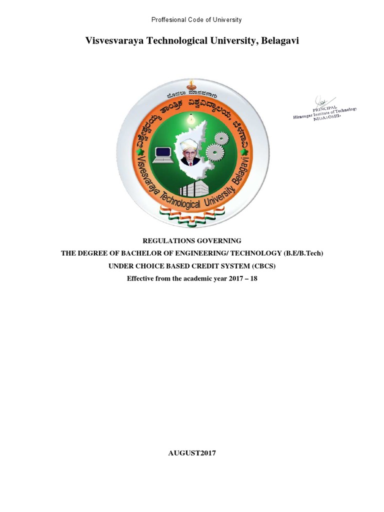 Visvesvaraya Technological University, Belagavi | PDF | Course Credit ...