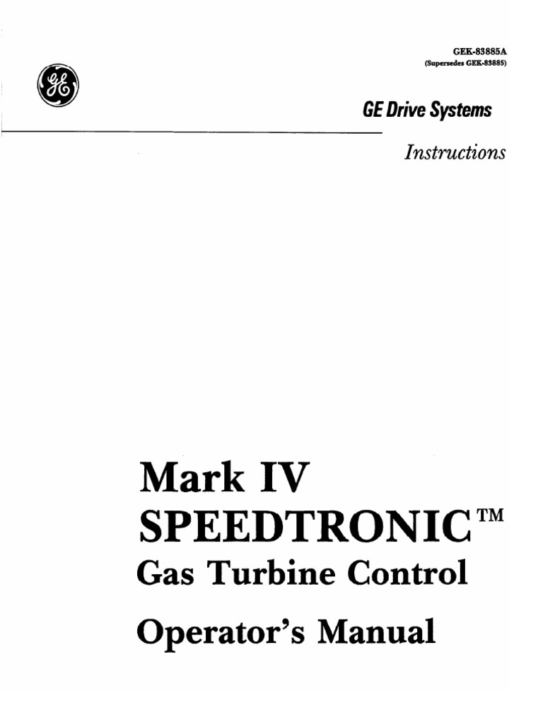 Mark IV Speedtronic Control Manual | PDF | Switch | Manufactured Goods