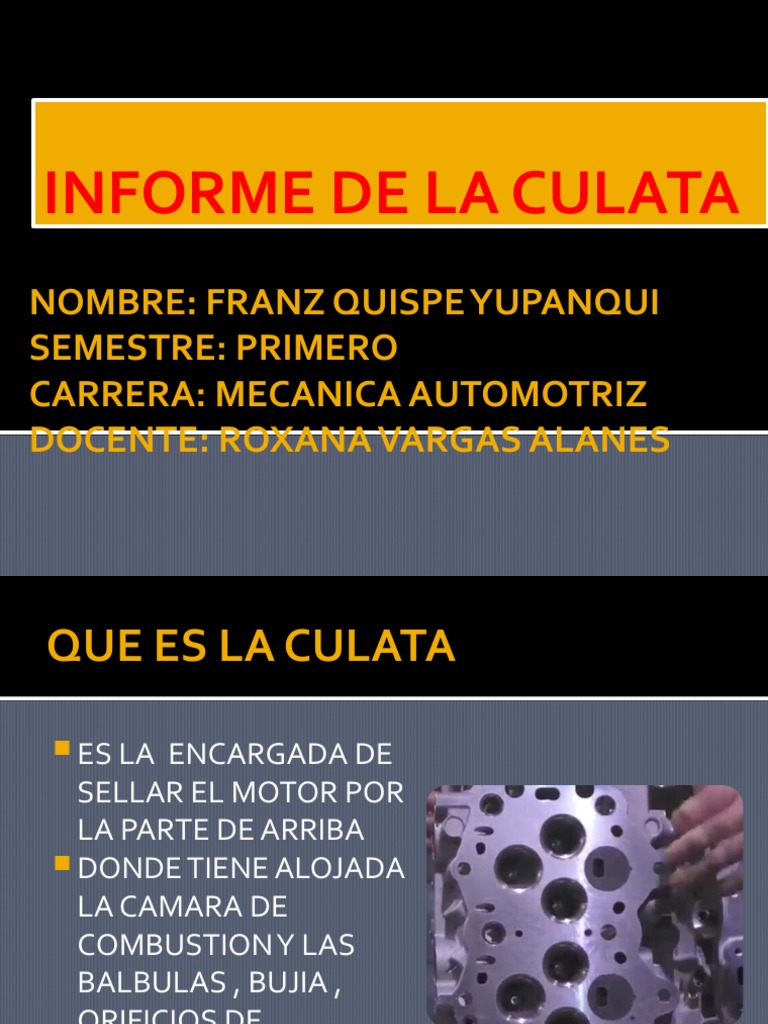 Culata | PDF | Máquinas | Motor de combustión interna