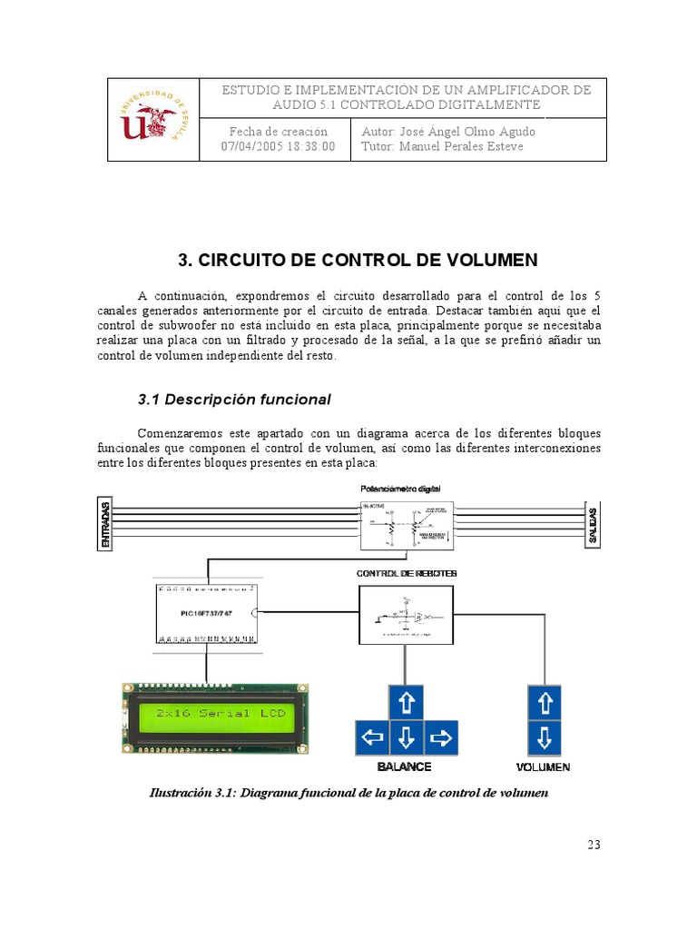 Control de Volumen Con PIC | PDF | Microcontrolador | Altoparlante