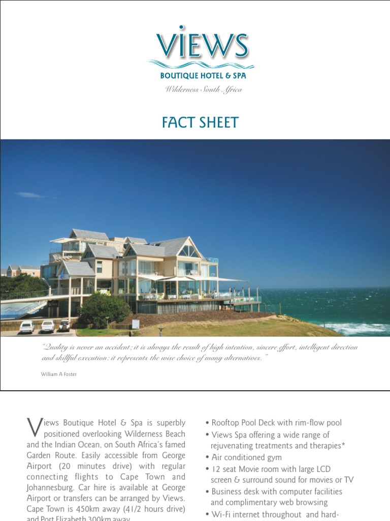 Factsheet | PDF | Spa | Hotel