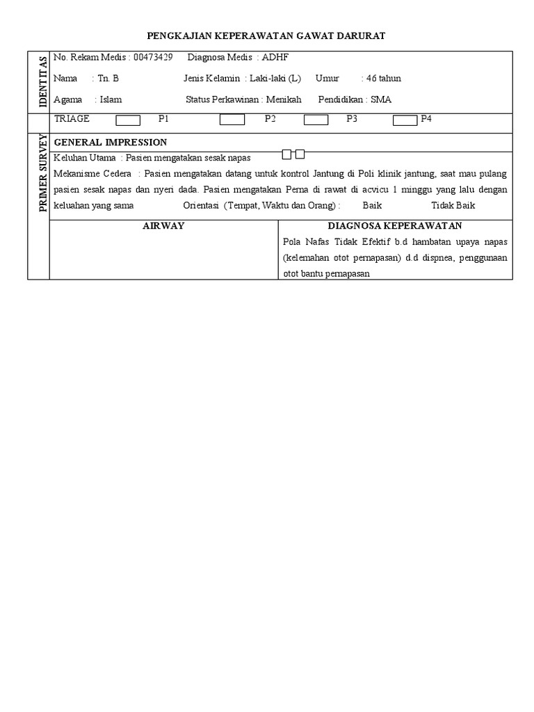 Format Pengkajian Gadar-2 | PDF