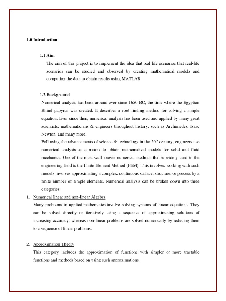 Applied Numerical Methods Project | PDF | Numerical Analysis | Finite ...