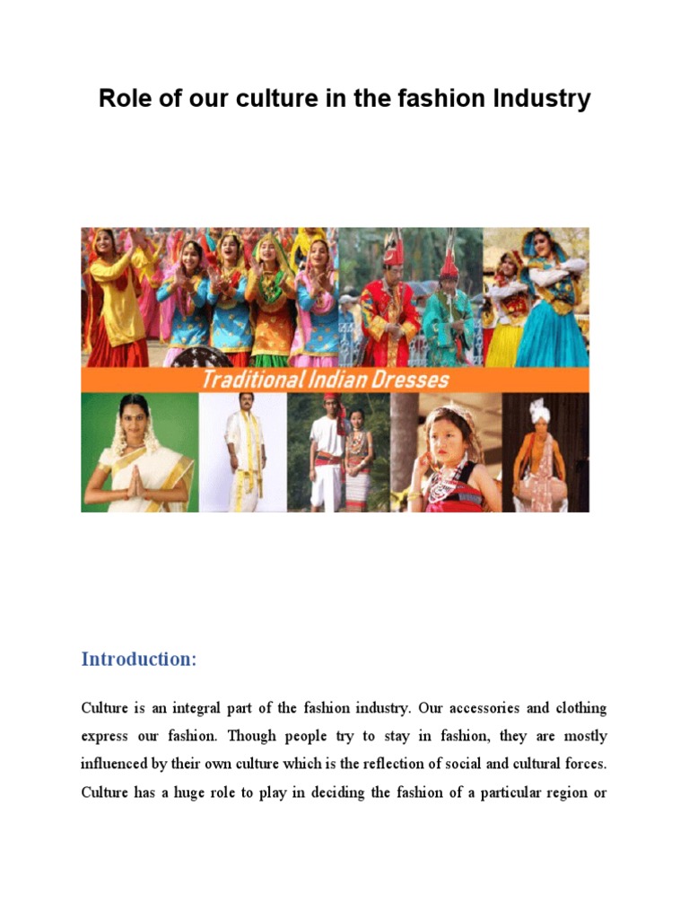Culture's Impact on Fashion in India | PDF | Clothing | Fashion
