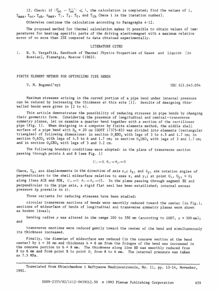Finite Element Method For Optimizing Pipe Bends | PDF | Centrifuge | Stress (Mechanics)