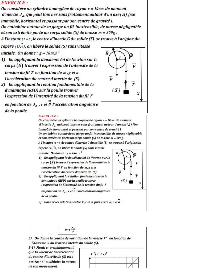 Exercice Corrigé La Poulie Trop Imp | PDF