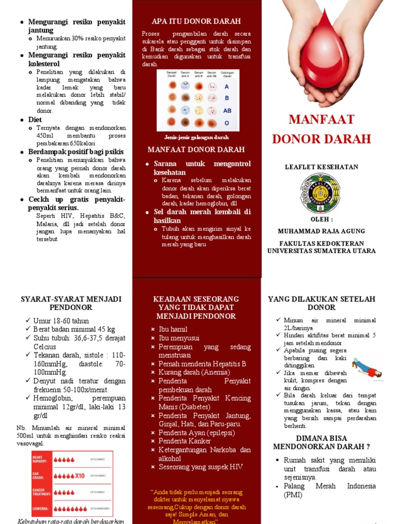 Leaflet Donor Darah | PDF