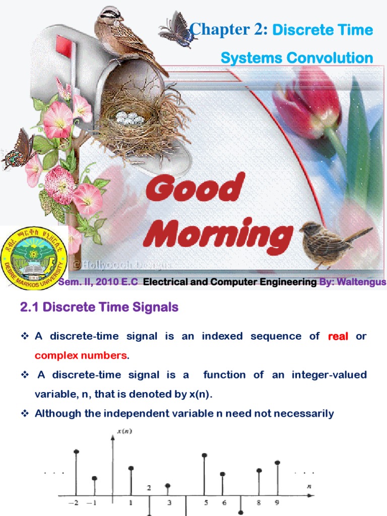 LECT - 2 Discrete-Time Systems Convolution | PDF | Discrete Time And Continuous Time | Convolution