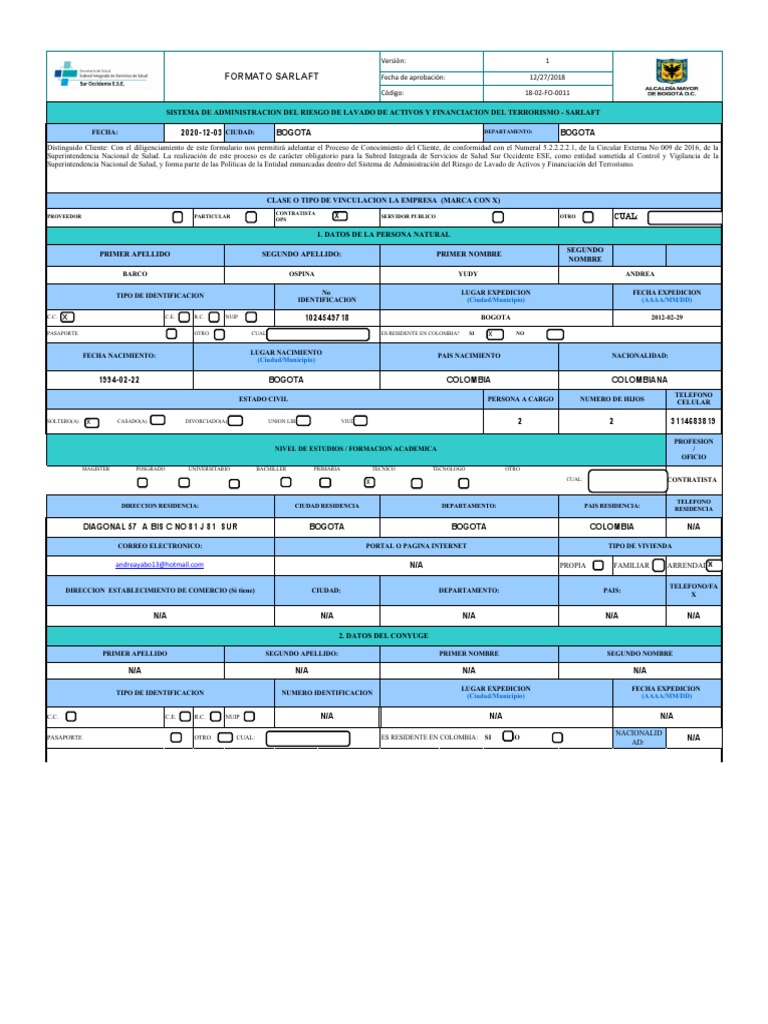 Sarlaft 2020 | Descargar gratis PDF | Contabilidad | Business