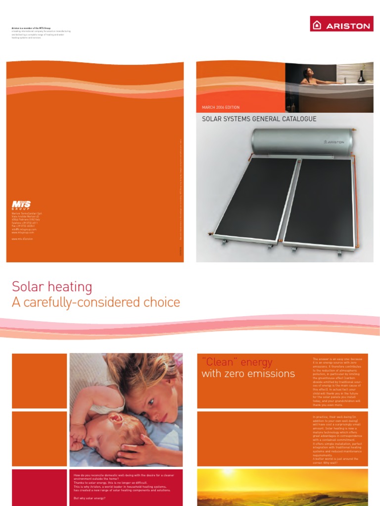 Solar Systems General Catalogue - Ariston - March 2006 Edition | PDF ...