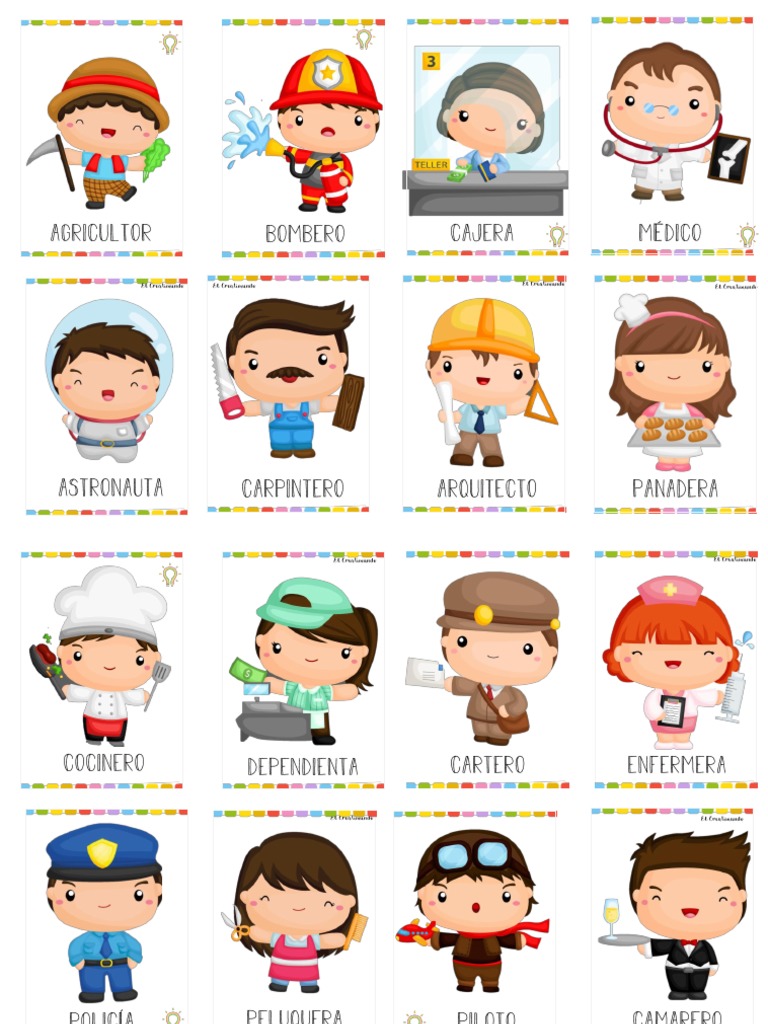 Flash Cards Profesiones | PDF
