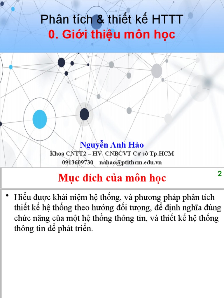 0 PP PTTK HTTT Gioi Thieu Mon | PDF