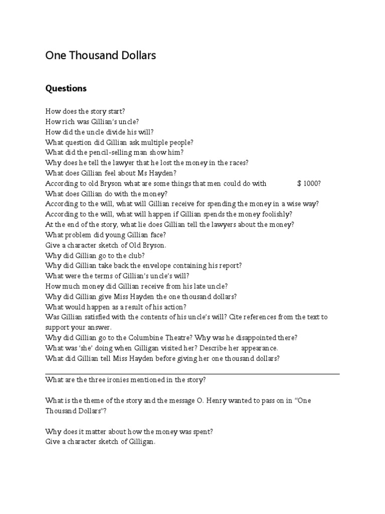 Reading I Final Questions | PDF