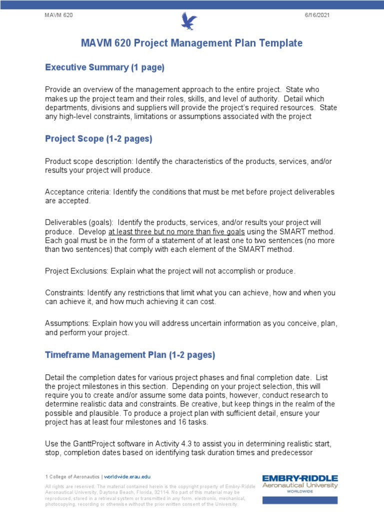 Project Management Plan Template | PDF | Project Management | Business