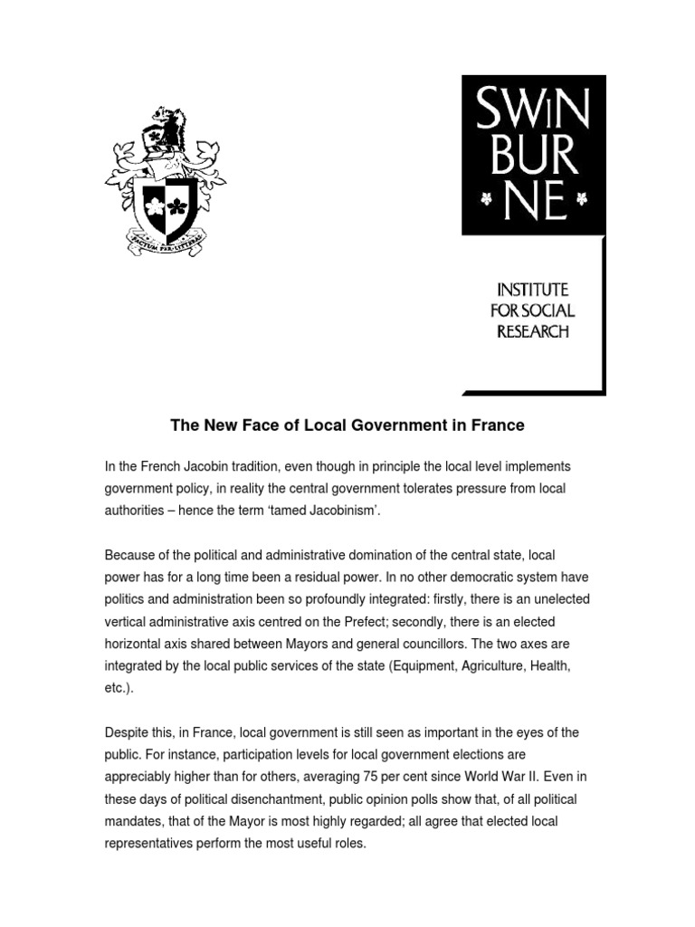 French Govt | PDF | Communes Of France | Decentralization