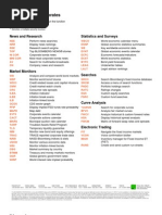 Bloomberg Cheat Sheet | PDF | Credit Default Swap | Foreign Exchange Market