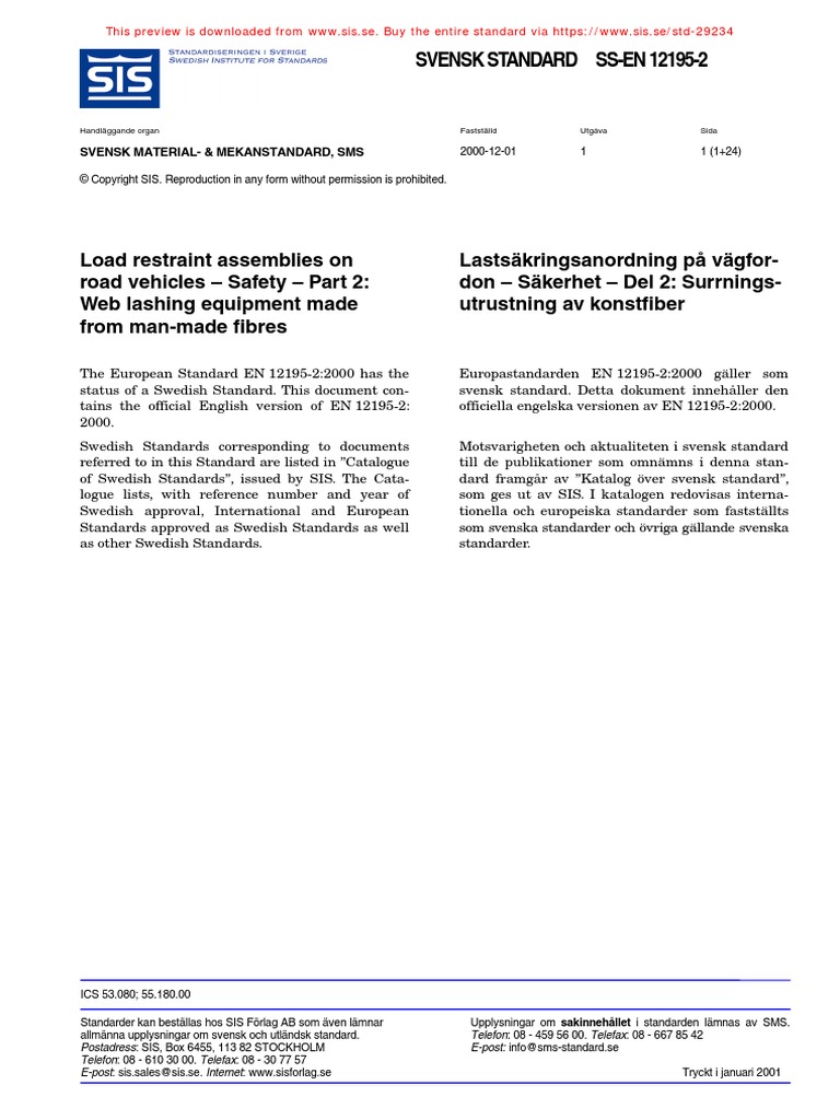 SS en 12195 2 en PDF | PDF