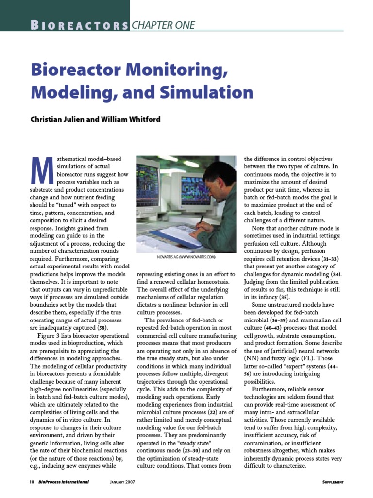 Bioreactor Monitoring Modeling And Simulation 25 Pdf Simulation