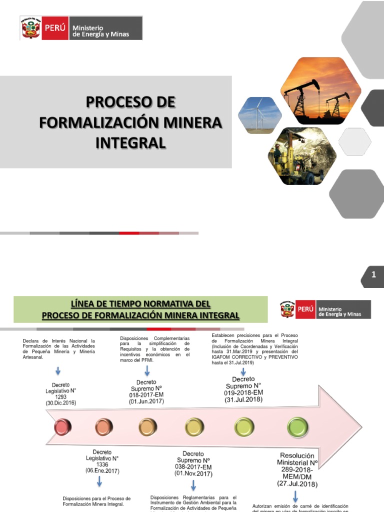 Proceso de formalización minera integral: marco normativo, requisitos y registro clave | PDF ...