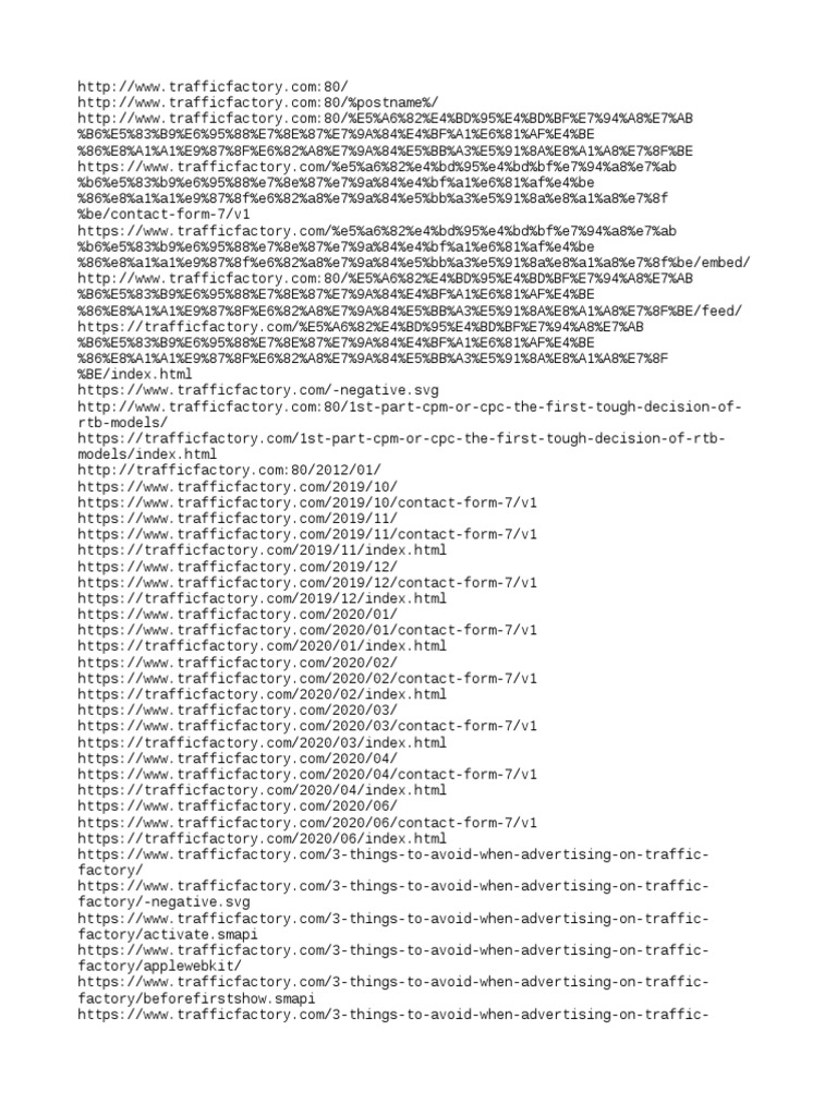Traffic Factory SQ L | PDF | Internet Protocol Based Network Software | Web Software