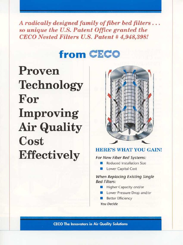 CECO NESTED FILTERS U.S. PATENT # 4948398 (TwinPack) | PDF