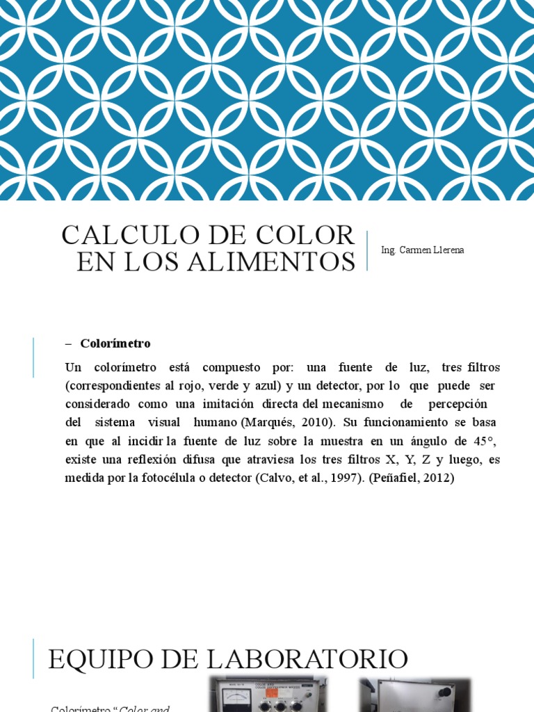 Análisis Del Color De Alimentos Mediante Colorimetría Pdf Color
