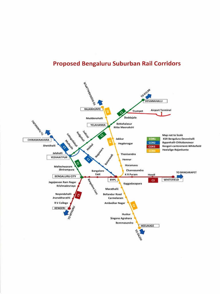Proposed Bangalore Suburban Rail Corridors | PDF