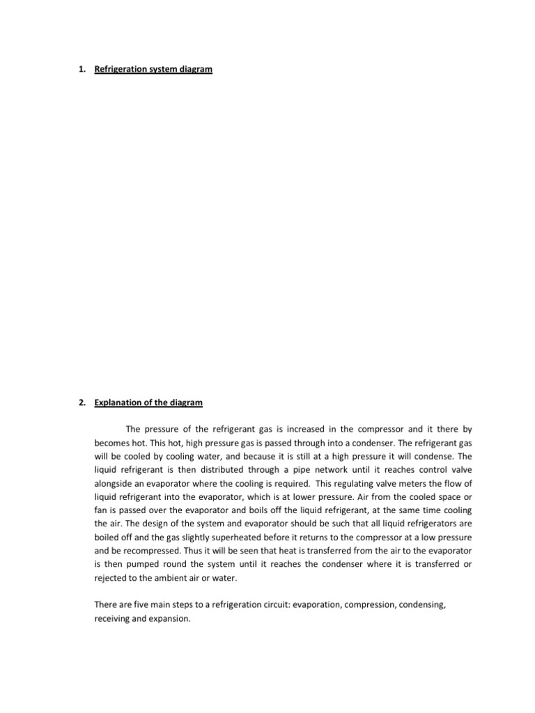 Refrigeration System Diagram Pdf Evaporation Refrigeration