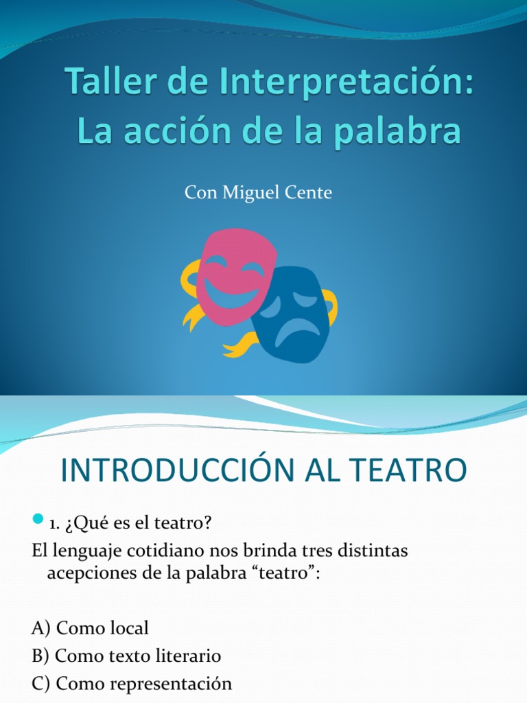 Introducción Al Teatro | PDF
